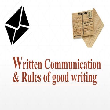 2. written communication for business communication | PPT
