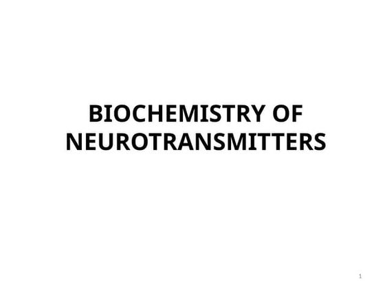 Neurotransmitters | PPTX | Brain and Nervous System Disorders | Diseases and Conditions