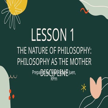 2. CHAPTER 1 - LESSON 1 THE NATURE OF PHILOSOPHY | PPTX