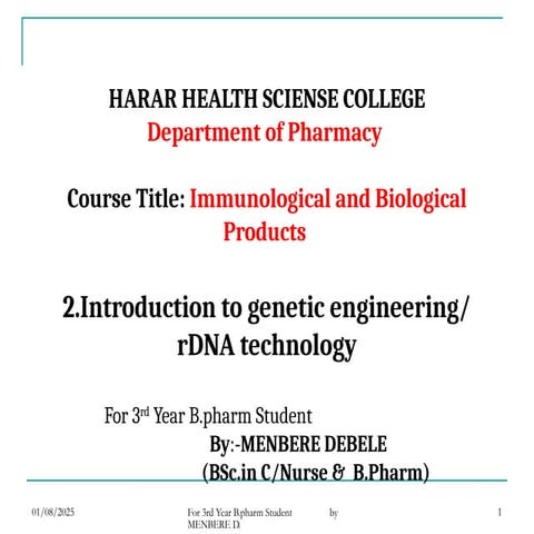 2.Introduction to genetic engineering rDNA technology (1).pptx