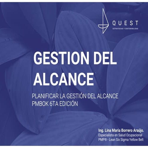 Plantilla: Gestión de Alcance | PPTX