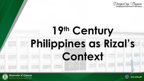 The Philippine in the 19th century | PPTX
