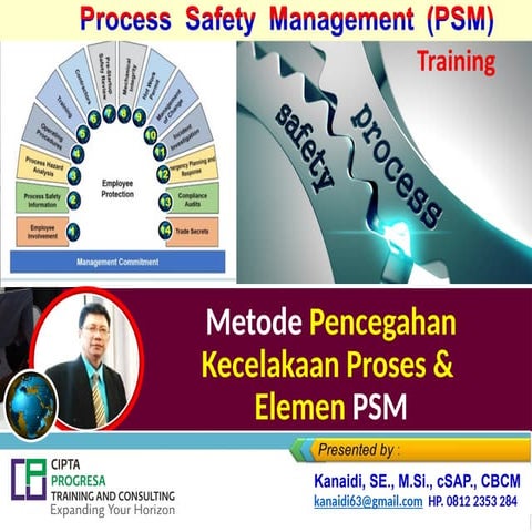 Metode Pencegahan Kecelakaan Proses & Elemen PSM _Training *"PSM (Process Safety Management)"*.pptx