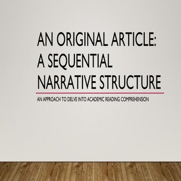 2. Additional content Sequential Narrative Structure of an Original ...