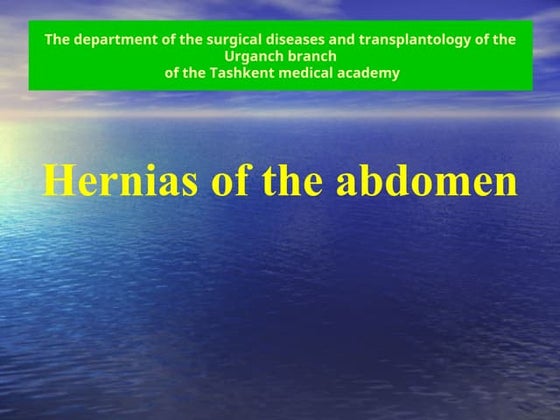 Hernia for nursing | PDF | Digestive Disorders | Diseases and Conditions