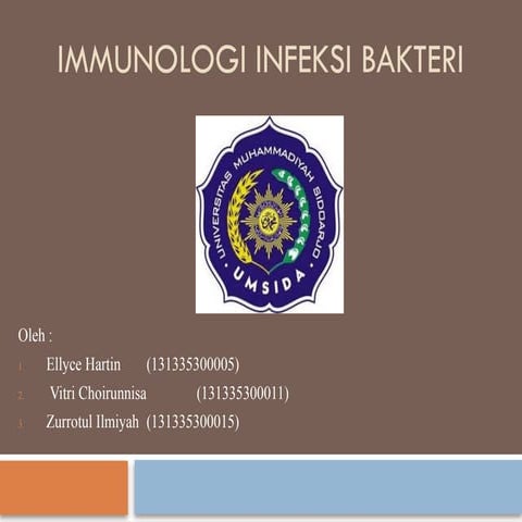 POWERPOINT TENTANG INFEKSI BAKTERI IMUNOSEROLOGI | PPTX