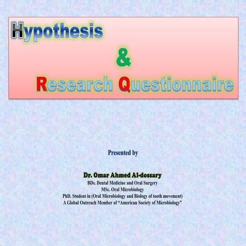 2. Hypoth. & R. Ques.pdf hypotheseis lecture | PDF
