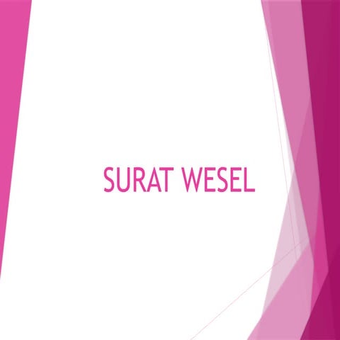 Materi Surat Wesel untuk Mahasiswa S1111 | PPT