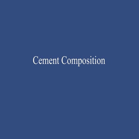 composition of cement for advance concrete technology | PPT