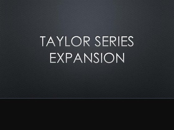 Taylor Series Expansion of Log(1+x) | PPTX
