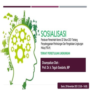 Sosialisasi muatan PP 22 tahun 2021 (terkait pl) | PDF