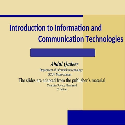 information communication technology ict | PPT