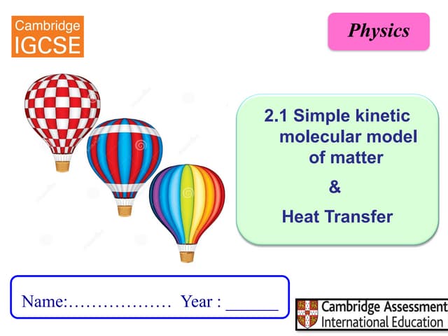 Particle Theory of Matter | PPT
