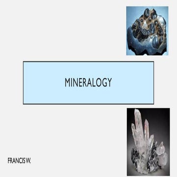 Civil Engineering Geology_Study of Mineralogy | PPT