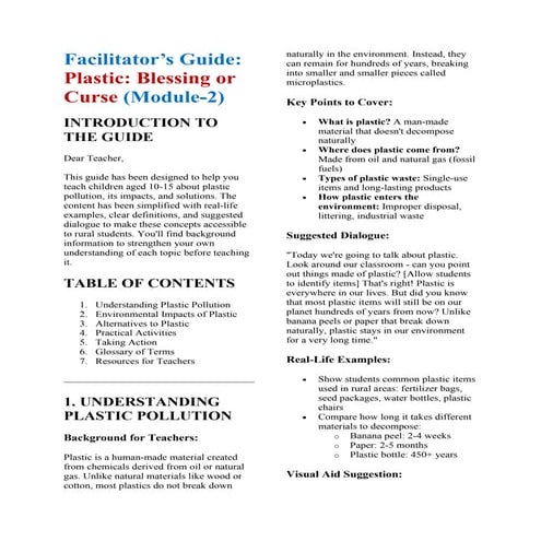 Plastic pollution (for kids) | PPTX