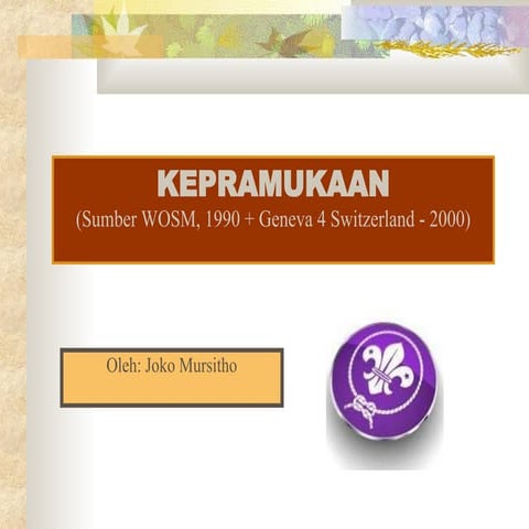 Scout is a Joly game. pramuka adalah permainan yang menyenangkan | PPT