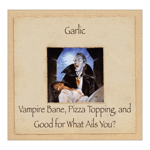 garlic vampires and taxonomy what is garlic good for | PDF