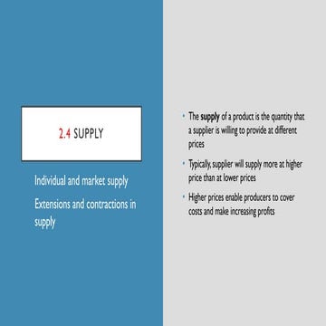 IGCSE Economics Presentation Unit 2 The Allocation or Resources Ch 2.4 ...