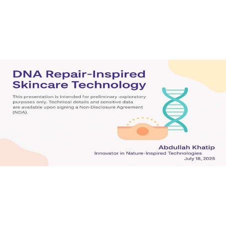 DNA Repair-Inspired Skincare Innovation – BioTech Meets Beauty | PDF