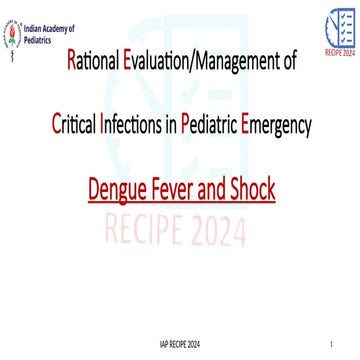 2. DENGUE FEVER management of critical infections .pptx