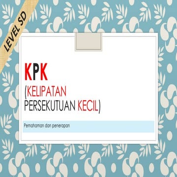 2. matematika - KPK kelipatan persekutuan kacil | PPTX