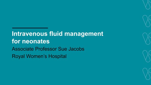 FLUID MANAGEMENT IN NEONATES NICU | PPTX