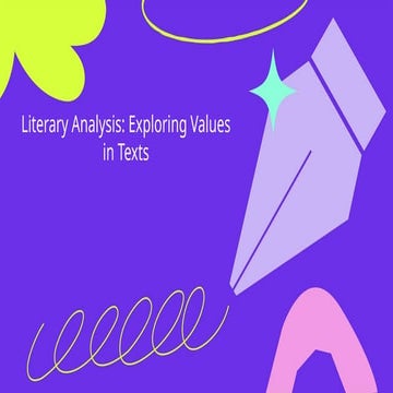 Literary Text as Expressions of Individual or Communal Values within ...