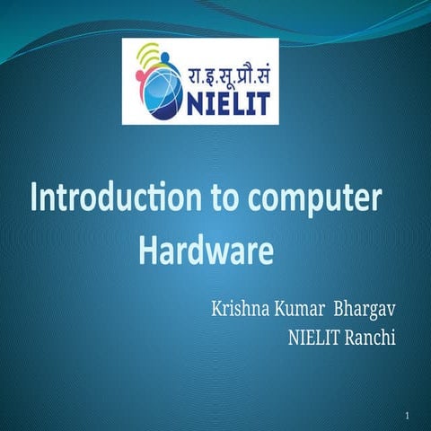 Computer Hardware Presentation for Beginners | PPTX