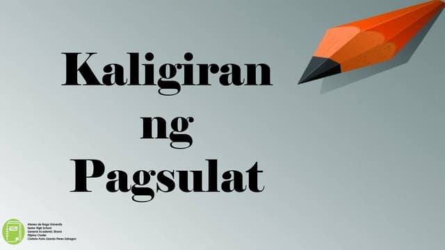 YUNIT II MALIKHAING PAGSULAT for Grade 12 | PPTX