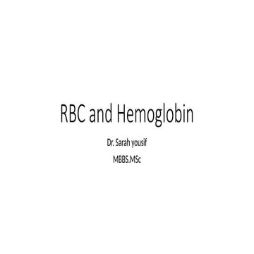 RED BLOOD CELLS (RBC) | PPTX