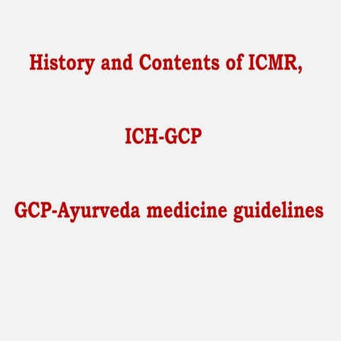 2.2 ICMR guidelines, for Research history and branches guidelines | PPT