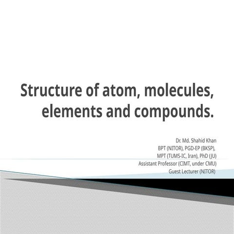 Atoms, Element, Molecule and Compound | PPTX