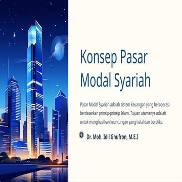 Pengenalan Konsep pasar Modal Syariah di Indonesia | PPTX