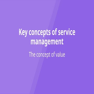 Key concepts of service management of ITIL | PPTX
