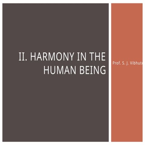 UNIVERSAL HUMAN VALUES -Harmony in the Human Being | PPTX