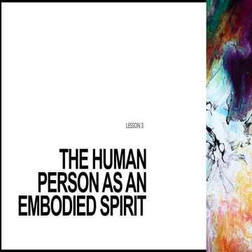 The Human Person as an Embodied Spirit. Intro to Philo. | PPTX