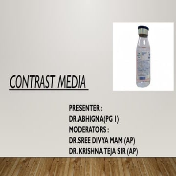 Contrast media used with ct | PPTX