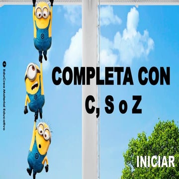 Ejercicios Interactivos para Completar Palabras con C, S y Z en Español ...