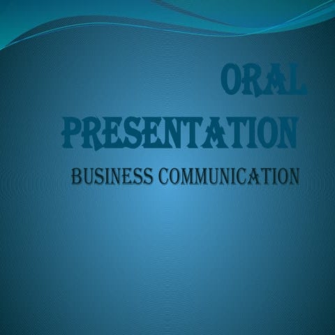 Oral presentation | PPTX