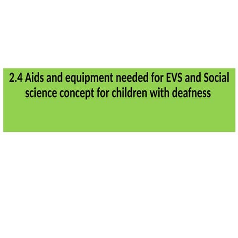 Essential Aids and Equipment for Teaching EVS and Social Science to ...