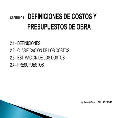 Comprehensive Guide to Construction Cost Definitions and Budgeting | PPT