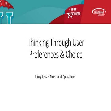 Thinking through User Preferences & Choice | PPT | Free Download