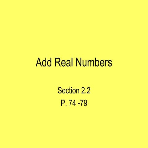 2.2 add real numbers 1 | PPT