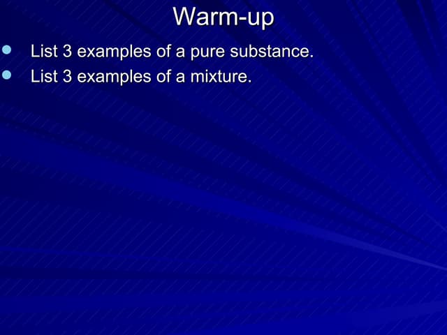 Pure Substance Examples List