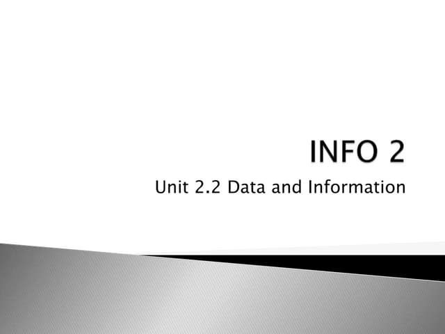 Data and information | PPTX