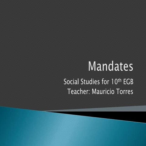 Mandates | PPTX