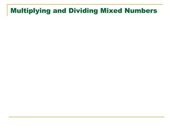 Subtract Mixed Numbers | PPT