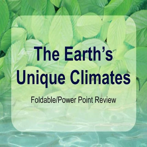 Different climatic regions of the world | PPT