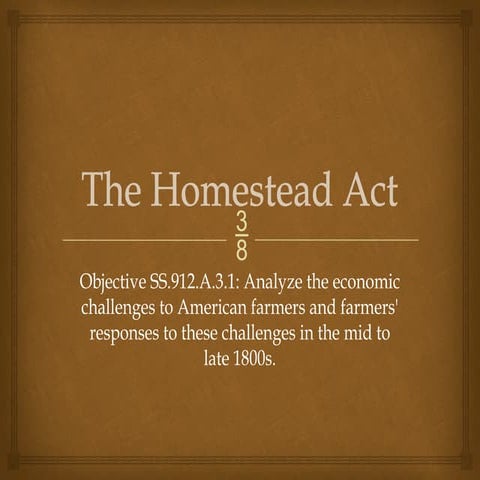 Homestead Act - US History (Activity 2-3) | PPTX