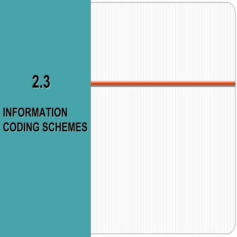 2 3 Information Coding Scheme Ppt